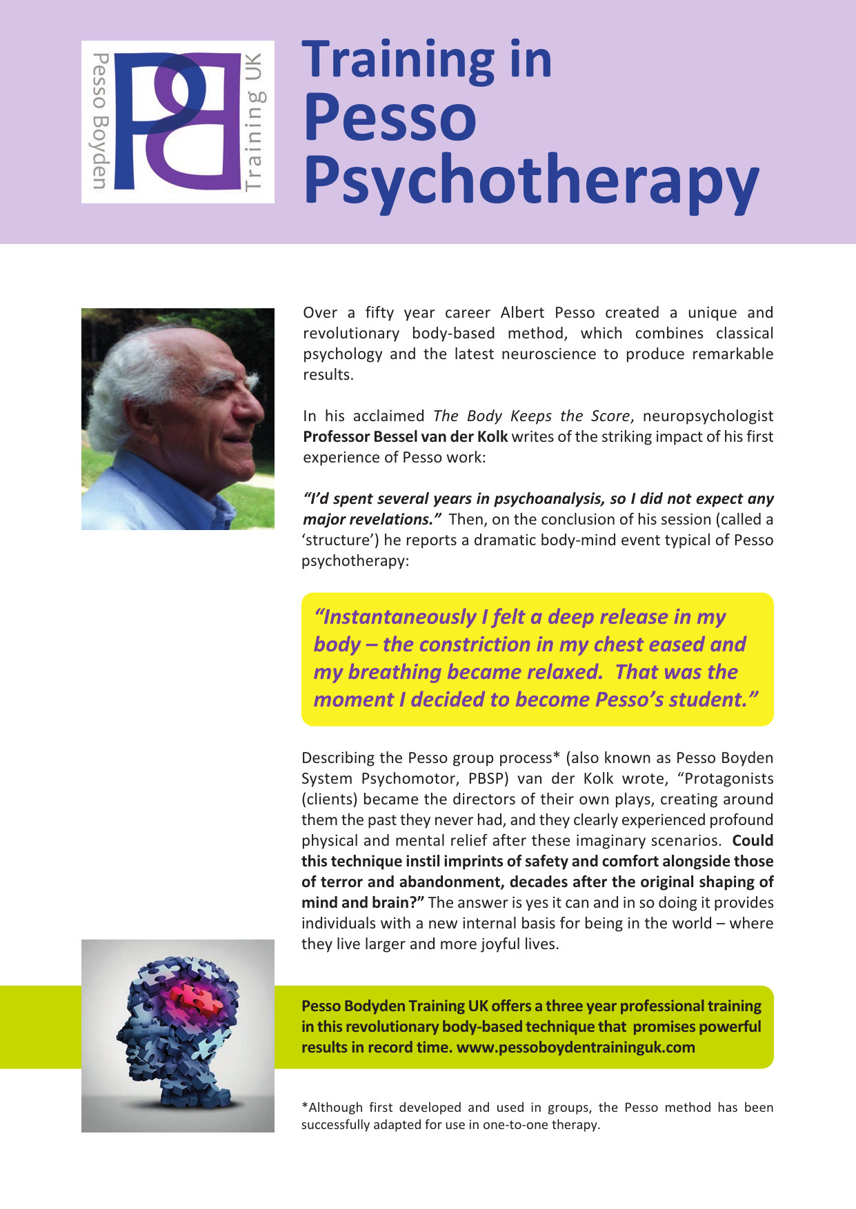 brochure p1 - Pesso Boyden Training UK